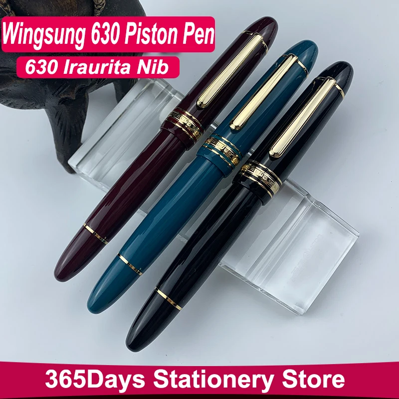Wing-Sung-630-Brief-Fountain-Pen-Iraurita-Nib-0-5-0-7mm-Nib-Piston ...