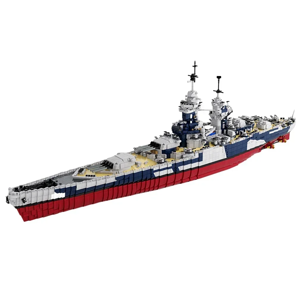 Gobricks-MOC-WW2-UCS-French-Battleship-Richelieu-Bricks-Model-Military ...