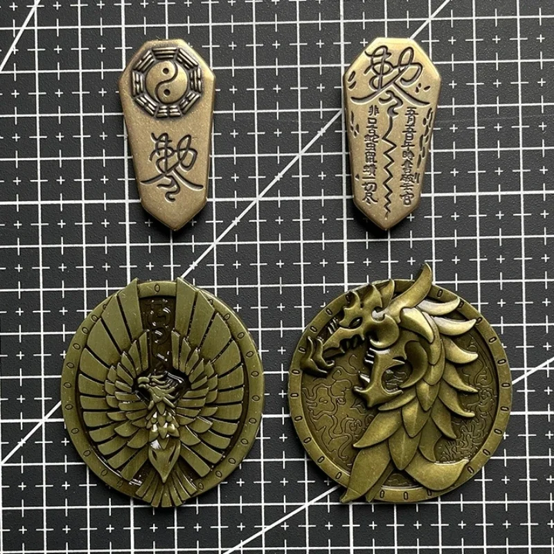 Metal-Dragon-Phoenix-Warlock-Qi-Zhang-Tai-Chi-Eight-Trigrams-Hook-loop-Sticker-Emblem-Backpack ...