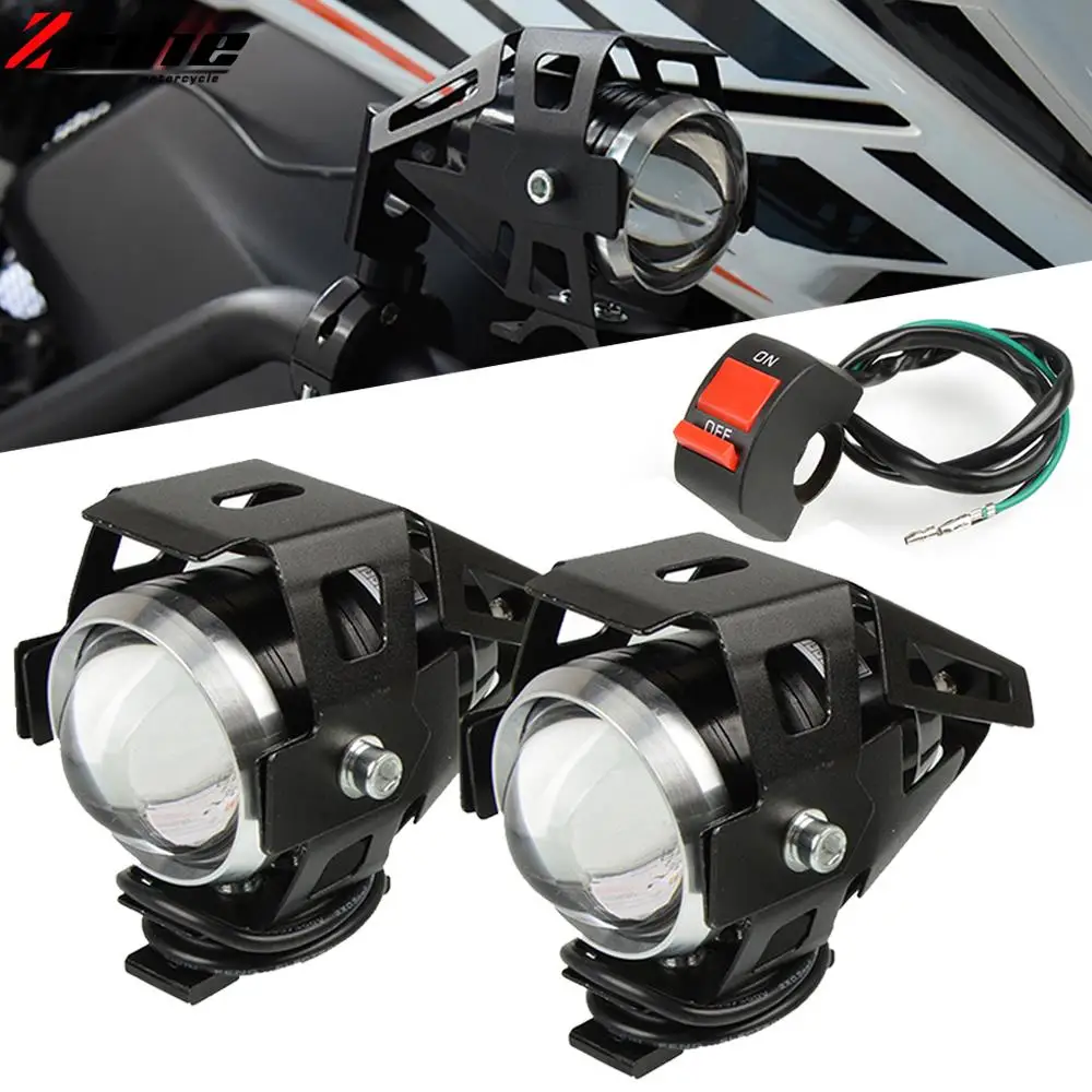 Motorcycle Headlight U5 LED Spotlights Moto Auxiliary Lighting For ...