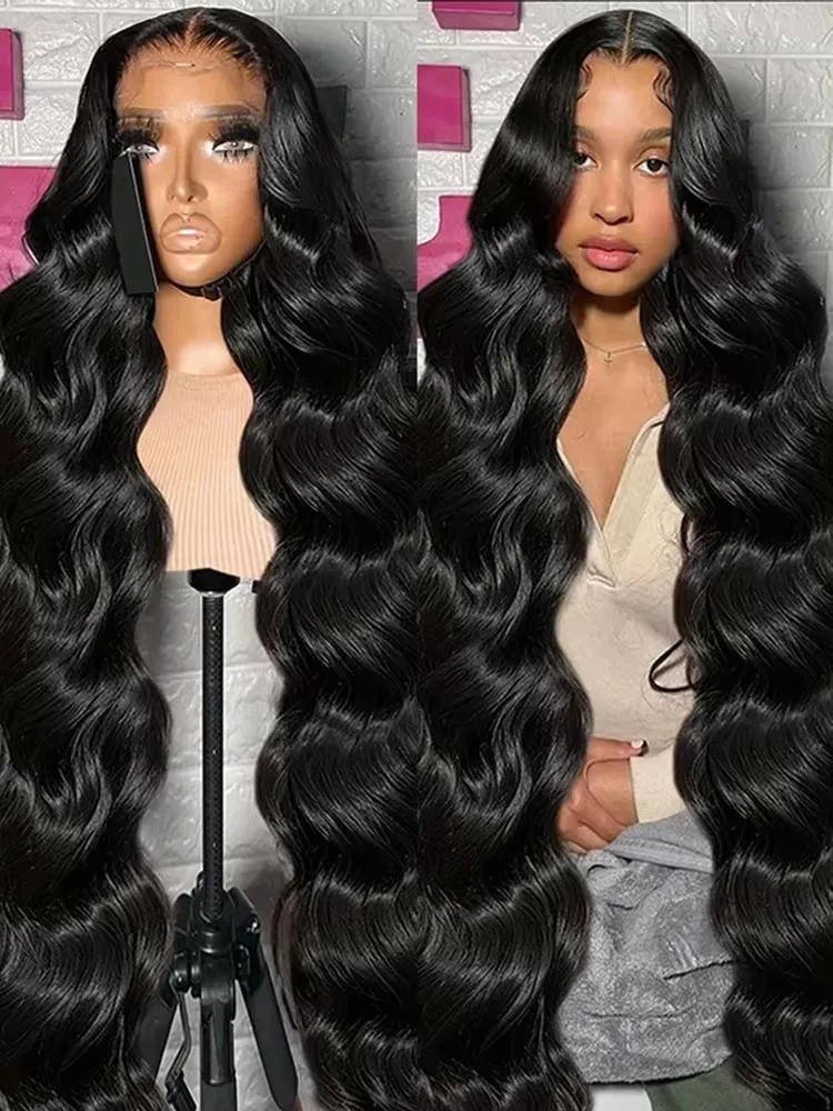 30 40 42 Inch 13x4 13x6 HD Transparent Lace Frontal Body Wave Wigs ...
