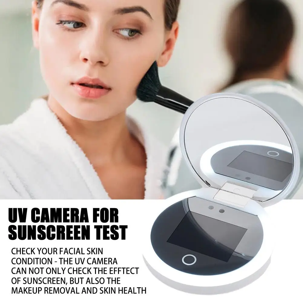 UV-Sunscreen-Test-Camera-Makeup-Mirror-With-LED-Portable-Rechargeable ...