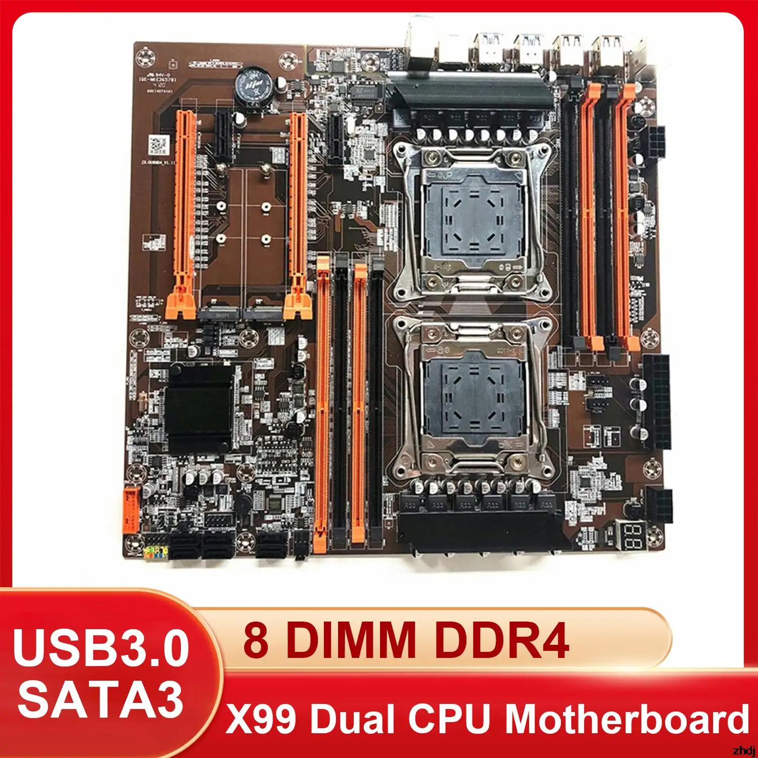Hot X99 Dual Server Computer Motherboard Lga2011 3 Cpu Usb3 0 Sata3