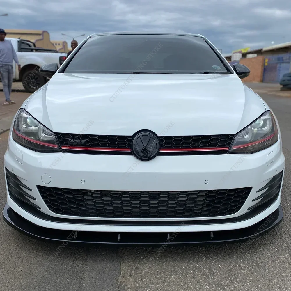 For-VolksWagen-Golf-MK7-3Pcs-Maxton-Style-Front-Bumper-Lip-Spoiler ...