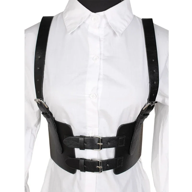 Fashion-Cummerbunds-Adjustable-Buckle-Black-PU-Leather-Belt-Ladies ...