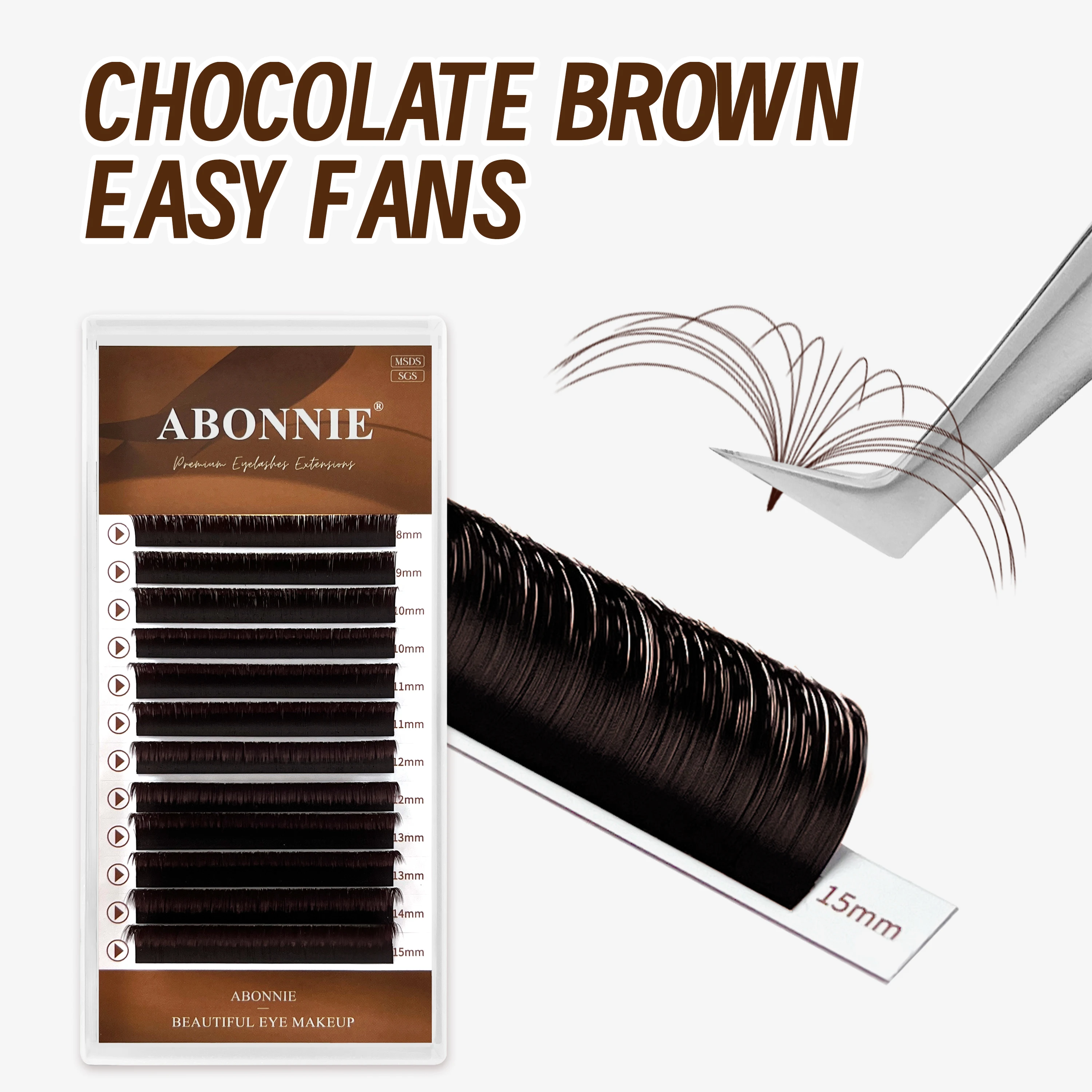 ABONNIE-Extensi-n-de-pesta-as-accesorio-de-color-marr-n-Chocolate-f-cil ...
