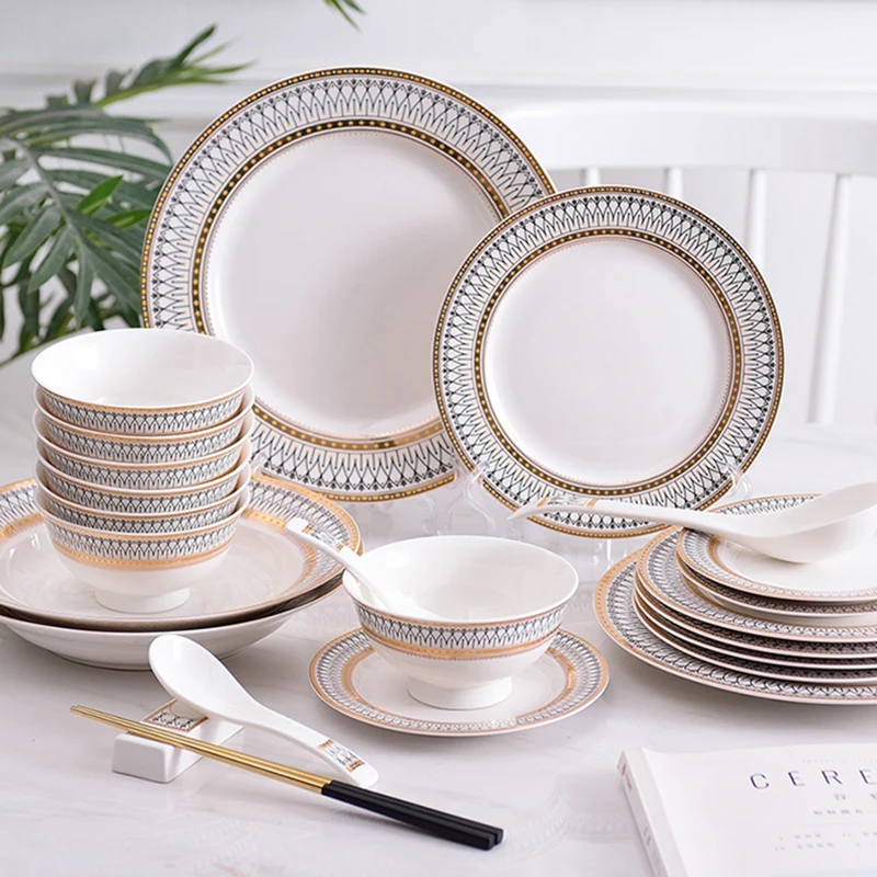36 peças conjuntos de placa jantar frete grátis festa europeia louça ...