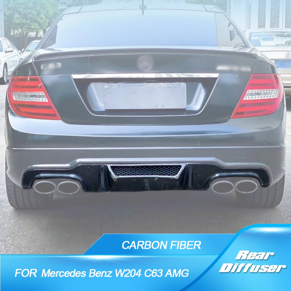 Carbon-Fiber-Rear-Lip-Diffuser-for-Mercedes-Benz-C-Class-W204-C63-AMG ...