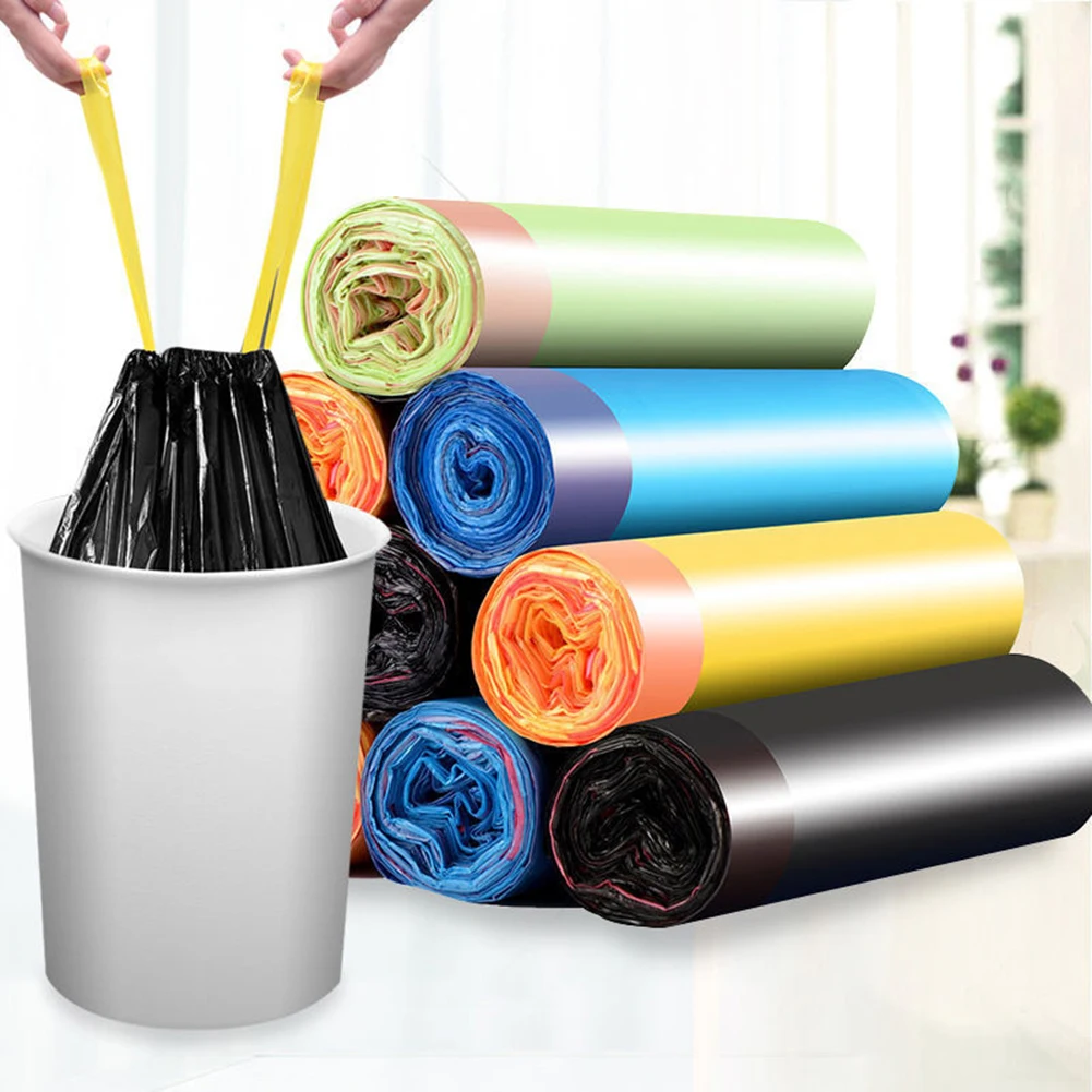 Drawstring-Garbage-Bag-Large-Color-Portable-Automatic-Closing-Thickened ...