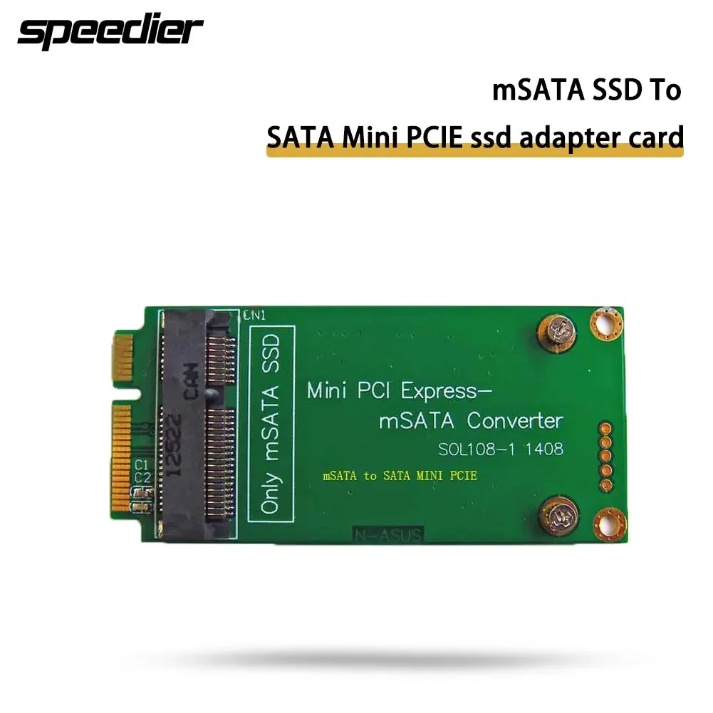 MSATA SSD To SATA Mini PCIE Ssd Adapter Card Mini PCI Express To mSATA ...