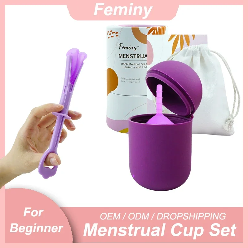 Reusable 100% Medical Silicone Menstrual Cup Black Soft Menstrual Bowl ...