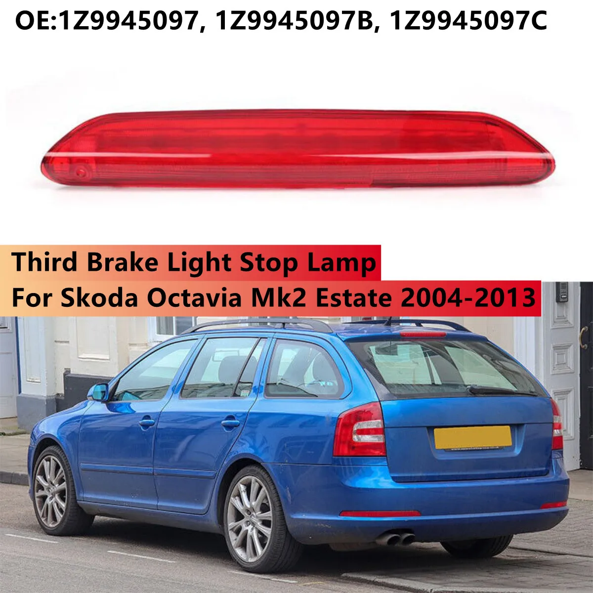 Red-Car-3Rd-Third-Brake-Light-High-Mount-Rear-Brake-Stop-Lamp-Signal ...