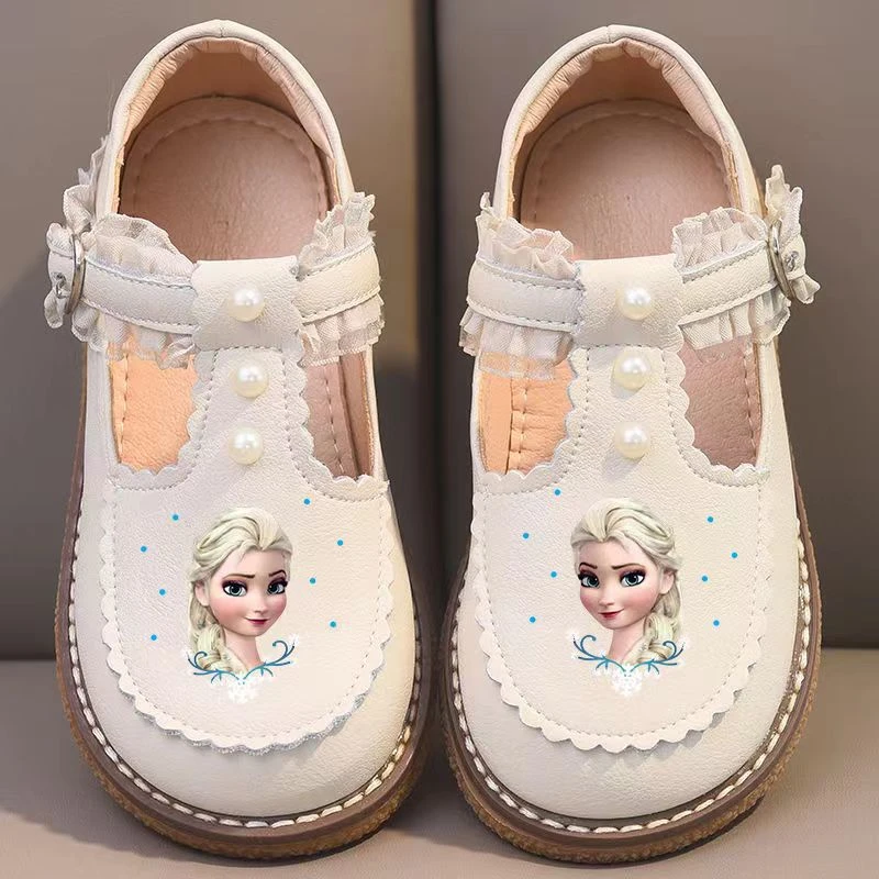 Disney Children's Girls' Leather Casual Shoes Spring Frozen Princess ...