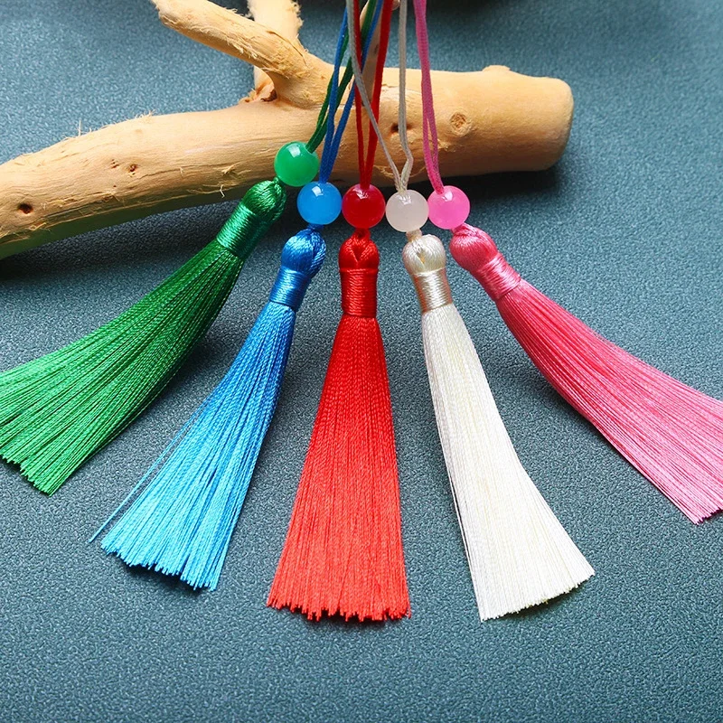 10pcs Polyester Silk Tassel Fringe 7cm Tassels Handmade Soft Craft ...