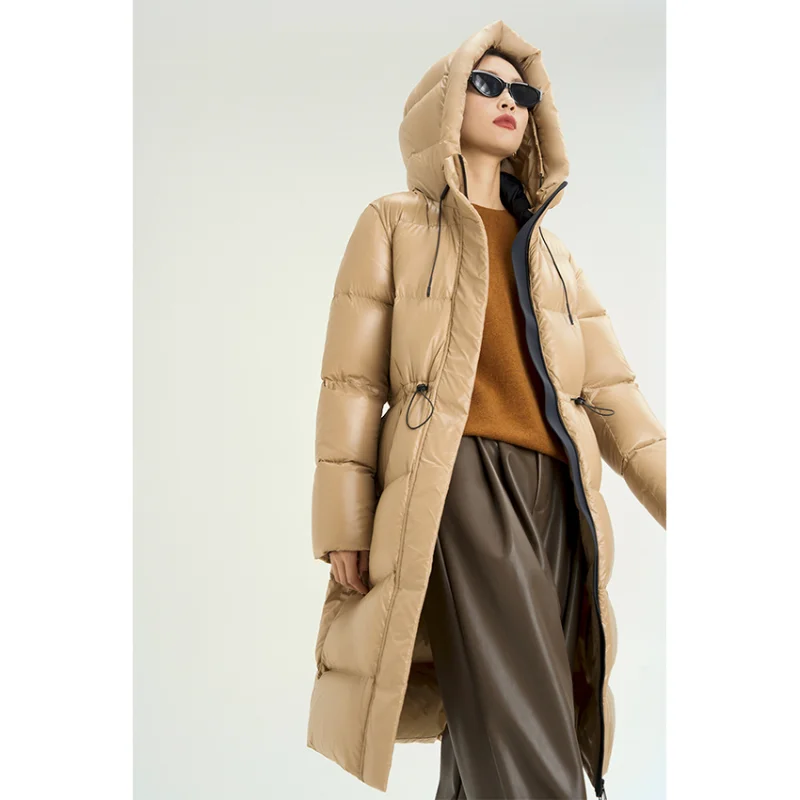 Medium-length-Coats-Down-Hooded-Women-Jacket-Windproof-Thickened-Loose ...