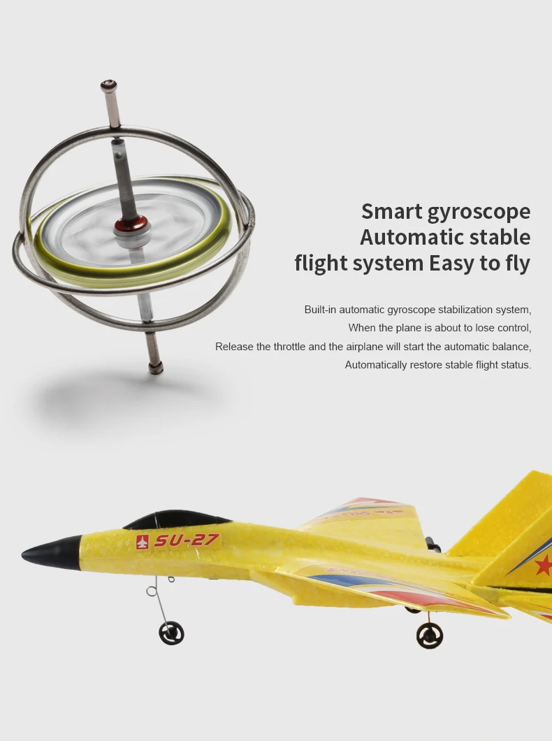 RC Aircraft SU27 Plane - 2.4G Radio Control Glider Remote Controlled F ...