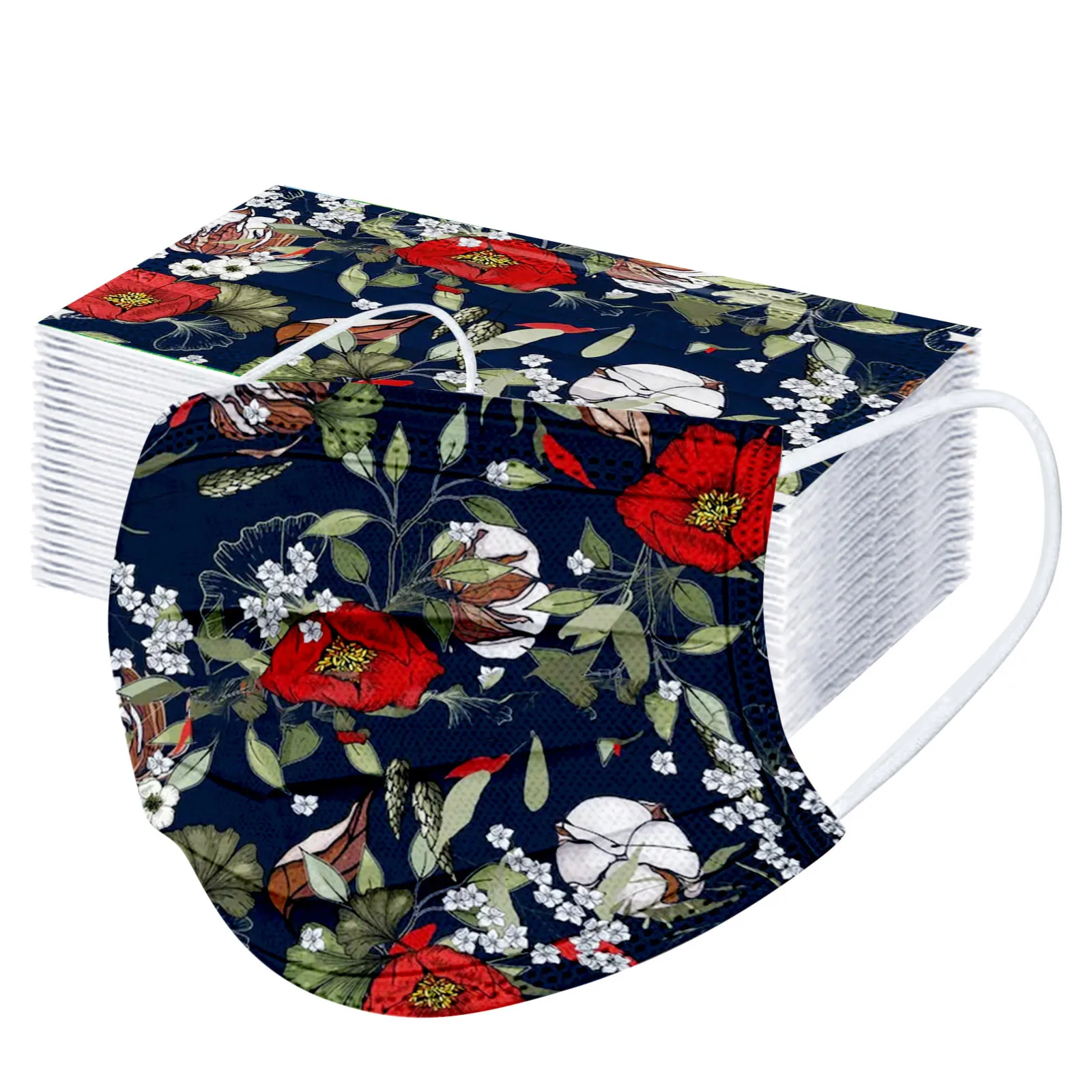 50PCS-Adult-s-Three-Layer-Protective-Dust-Proof-Cartoon-Print ...