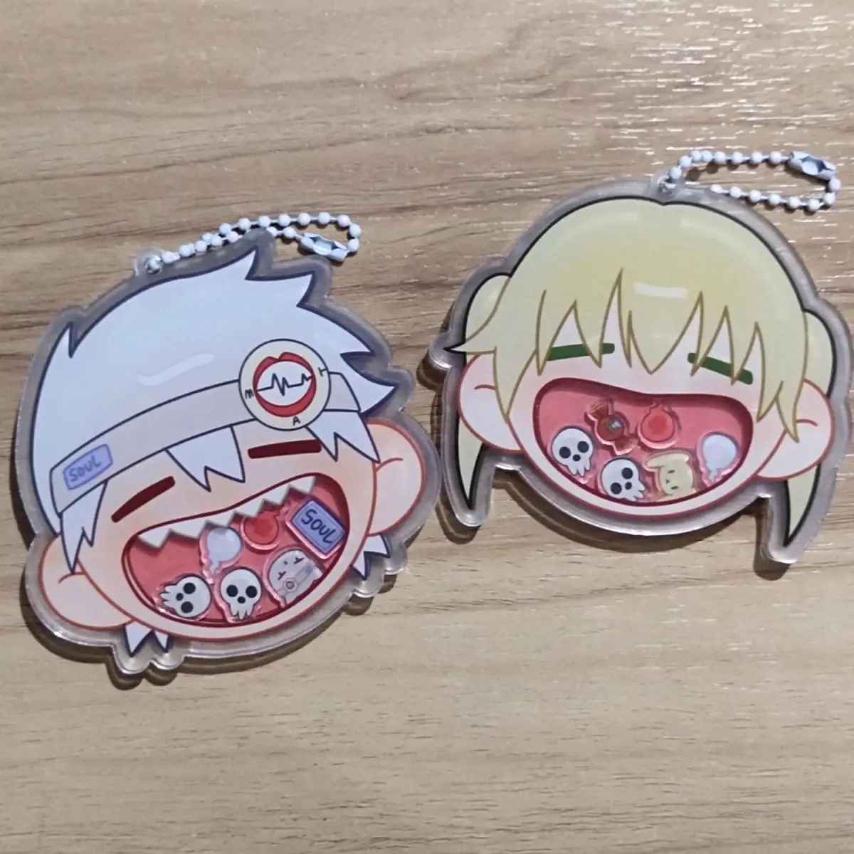 SOUL Eater Anime Keychain Women Shake Fighter Acrylic Key Chain Man Key ...