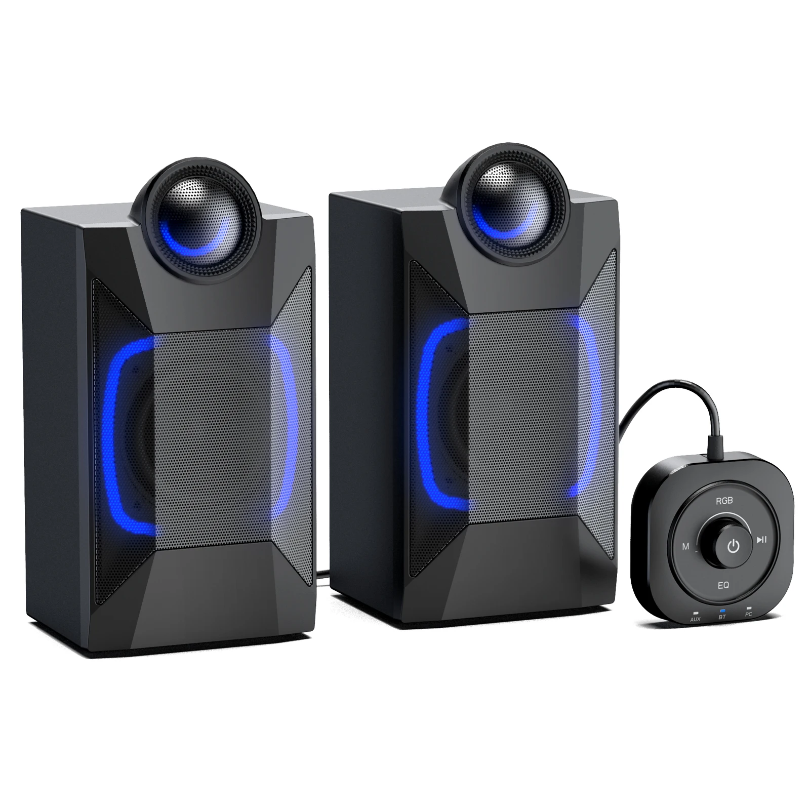 Bluetooth Computer Speakers, Dynamic RGB Desktop Speaker, 32W HiFi ...