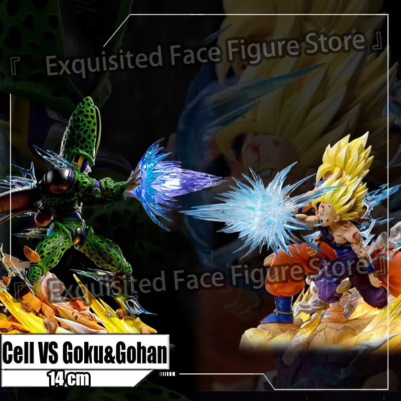 Anime-Dragon-Ball-Z-Son-Gohan-SSJ2-Son-Goku-SSJ-VS-Cell-Action-Figures ...
