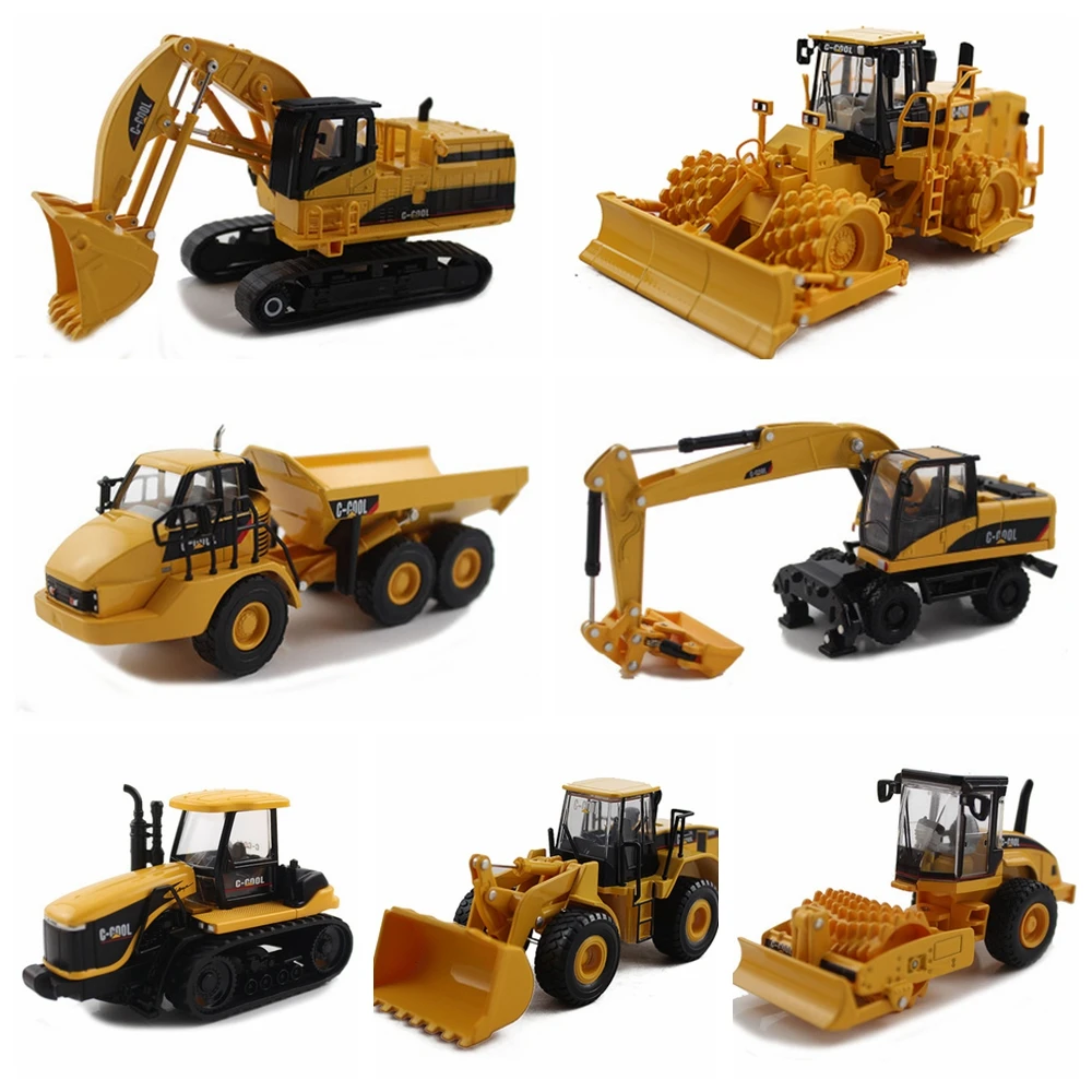 C-COOL-1-64-Simulation-Engineering-Vehicle-Model-Alloy-Excavator-Truck ...