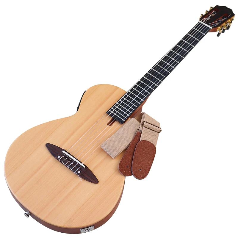 Thin-Body-Silent-Electric-Classic-Guitar-39-Inch-6-String-Solid-Spruce ...