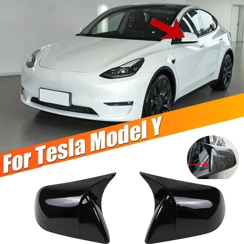 Carbon Fiber Gloss Black Finished Replacement Shell Rearview Mirror ...