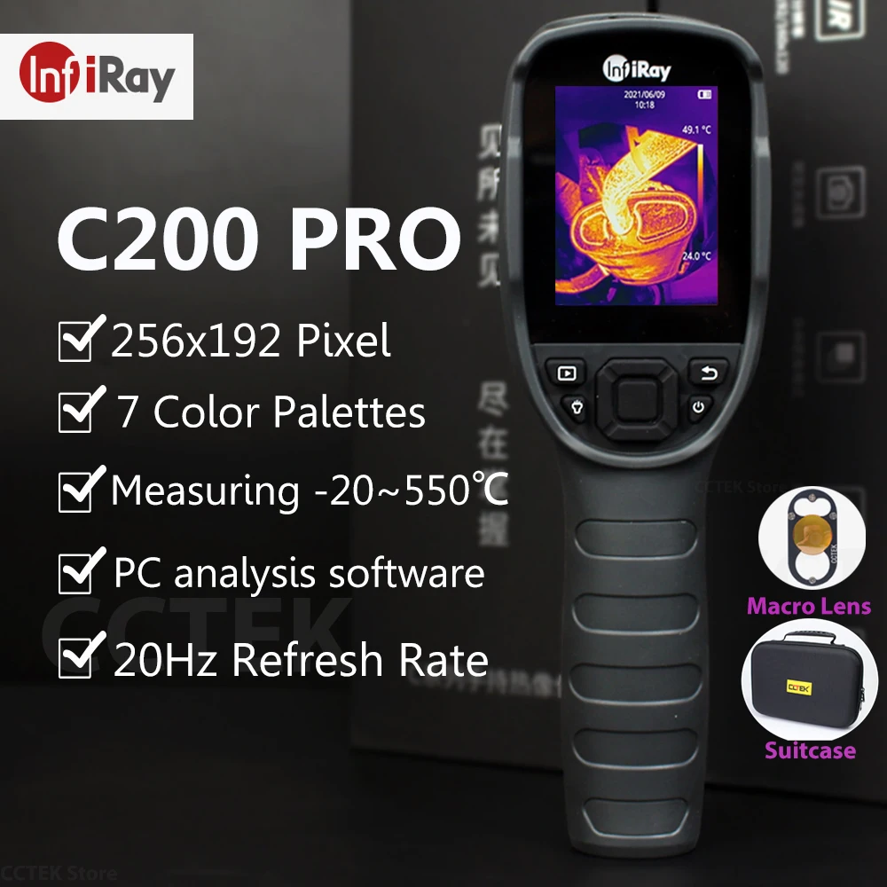 Infiray-C200-Pro-Infrared-Thermal-Imager-Camera-256x192-Heat-Image-Thermographic-Professional ...