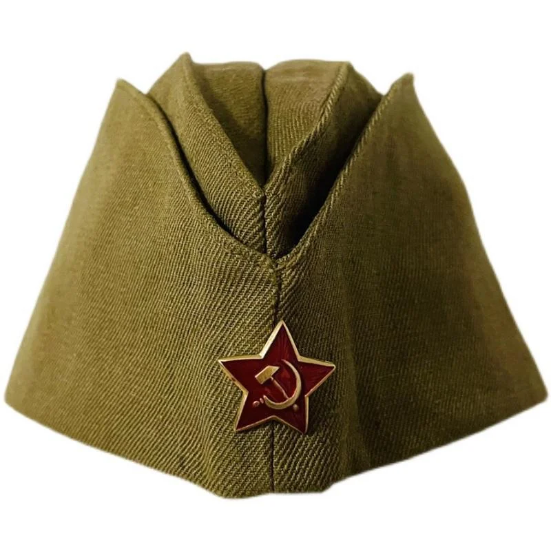 Fashion-WWII-CCCP-USSR-Soviet-Military-Army-M81-Garrison-Cap-with-Badge ...