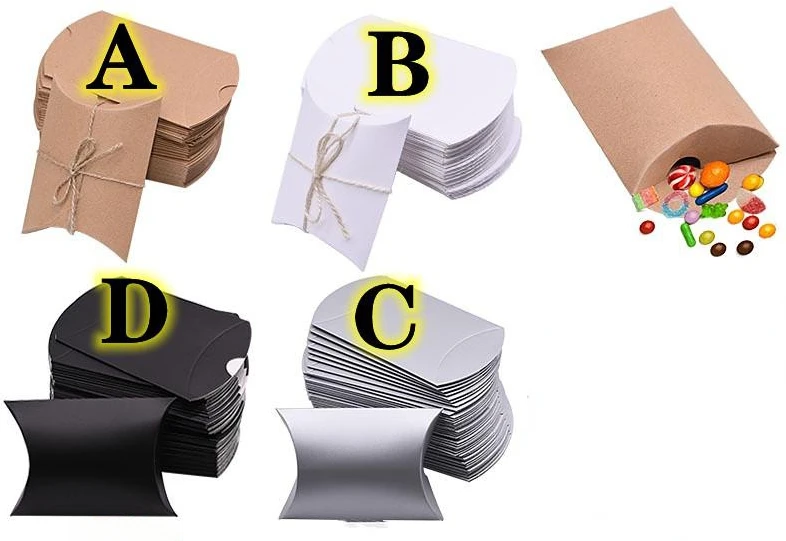 50Pcs-Pillow-Candy-Box-Kraft-Paper-Christmas-Gift-Packaging-Boxes-Candy ...