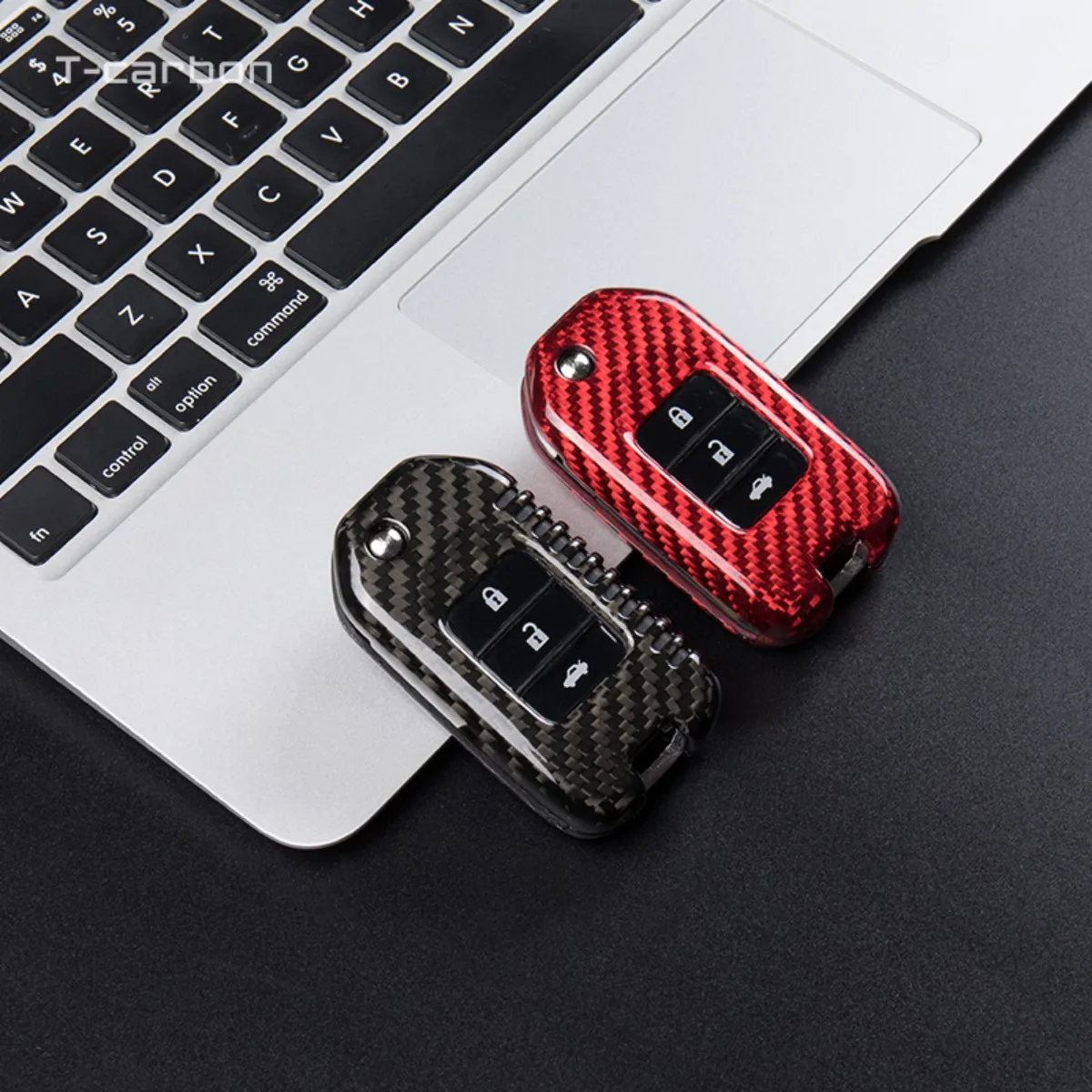 T-carbon-Carbon-Fiber-Car-Key-Case-Cover-Shell-For-Honda-Civic-HRV-CRV ...