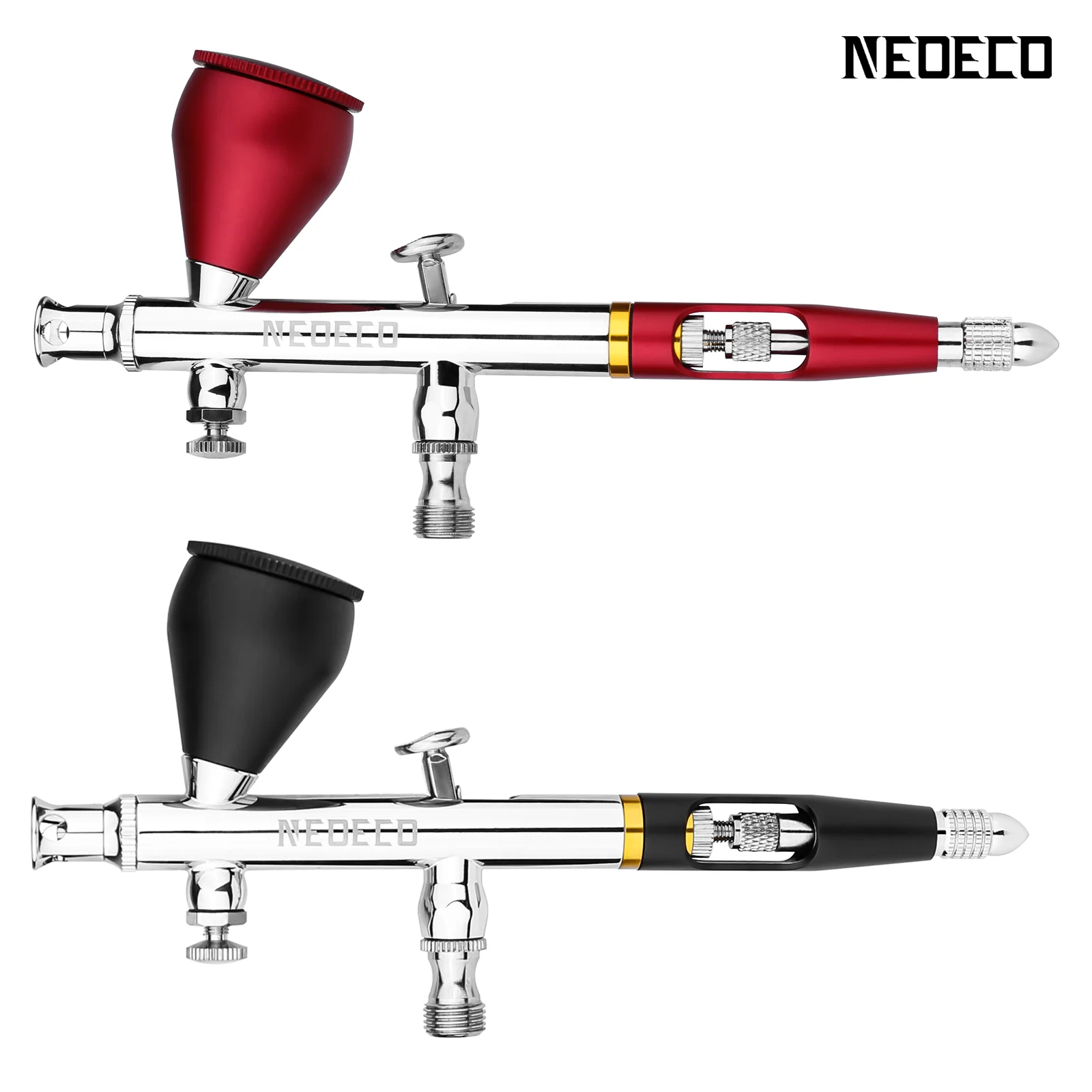 NEOECO NCT-SJ83 Dual Action Airbrush 9cc 1/3 oz Fluid Cups Quick Remove ...
