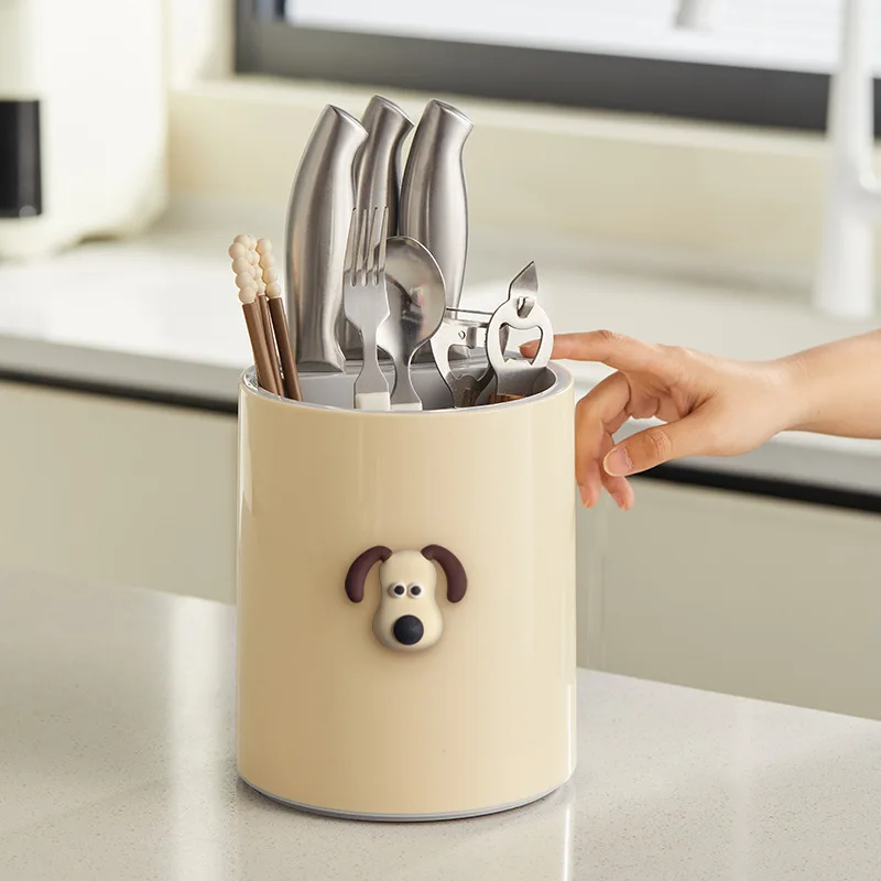 Rotating-Cutlery-Drain-Rack-Organizer-Kitchen-Spoon-Fork-Chopsticks ...