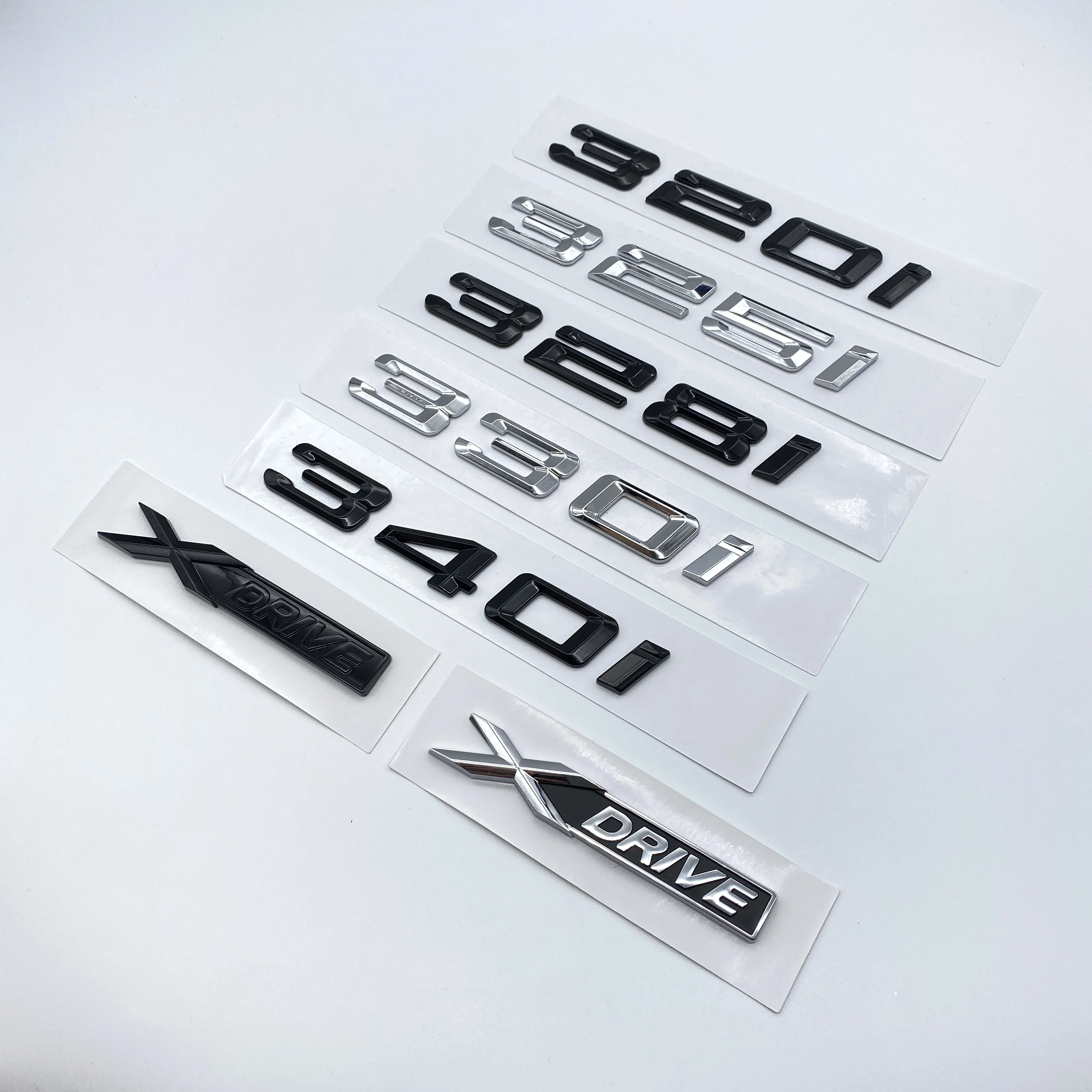 Chrome Black Numbers Letters 316i 318i 320i 325i 328i 330i 340i ABS ...