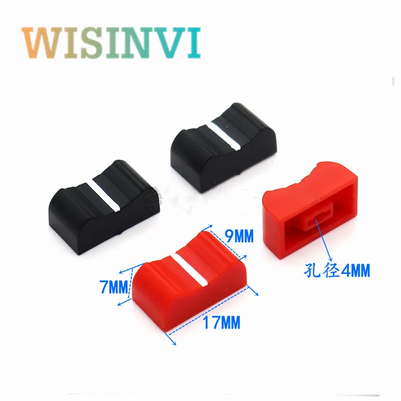 10PCS-17-9-7MM-traight-slide-potentiometer-mixer-push-rod-plastic-cap ...
