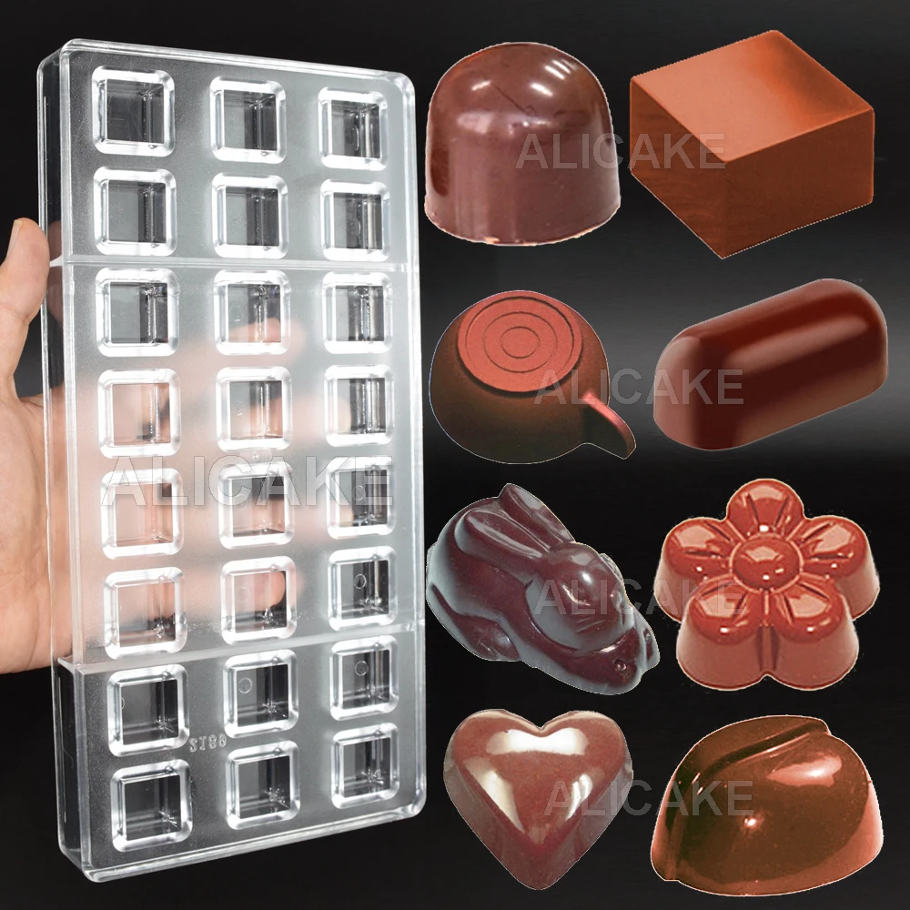 1Pcs-Chocolate-Molds-Polycarbonate-Candy-Cube-Heart-Capsule-Shape ...