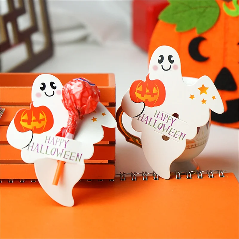 50PCS-Halloween-Lollipop-Card-Multi-Pumpkin-Ghost-Skull-Cat-Lollipop ...