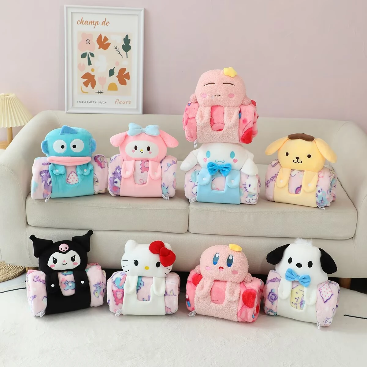 Sanrio-Portable-Blanket-Kuromi-My-Melody-Hello-Kitty-Nap-Blanket-Single ...