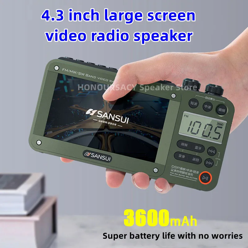 Sansui F50 레트로 비디오 라디오 무선 블루투스 스피커, 휴대용 스테레오 서브우퍼 미니 플러그 인 Walkm 모든 밴드 Mp3 음악 플레이어| | - AliExpress