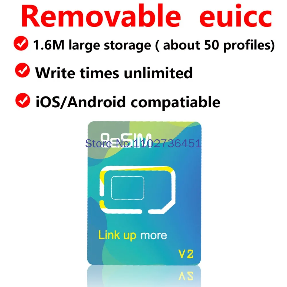9esim V2 Esim to Sim Card Adapter for Android Iphone 15 14 Iphone 16 ...