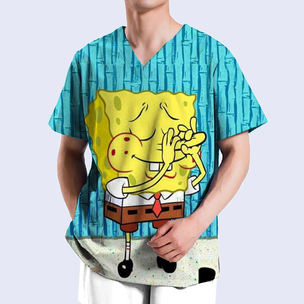 Medicals-Uniforms-Male-Nurse-Workwear-SpongeBob-SquarePants-print-Short ...