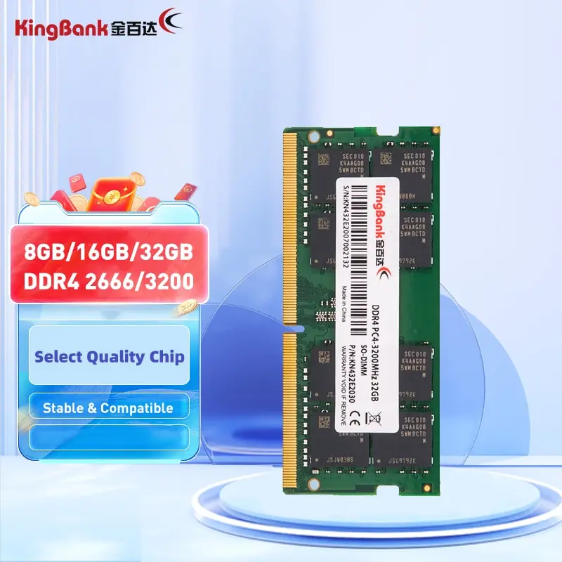 Memoria Kignbank Ram DDR4 SODIMM 4G 8GB 16GB 32GB 2400 2666 3200MHz ...