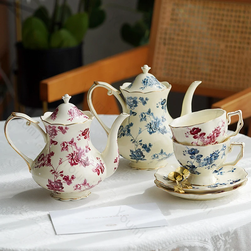 Luxury-Flowers-Coffee-Cup-Set-High-End-Retro-Ceramic-Coffee-Cups ...