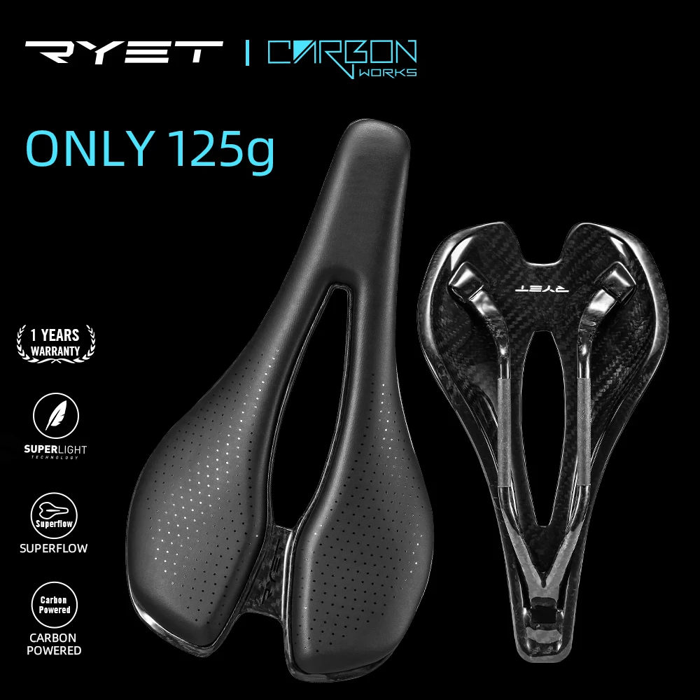 RYET-Full-Carbon-Bicycle-Saddle-Ergonomic-Shape-Almofada-do-assento ...
