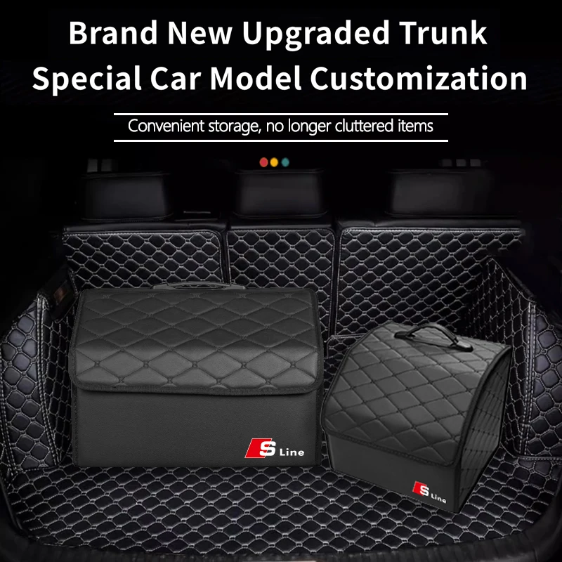 Foldable-Leather-Car-Storage-Box-Trunk-Organizer-Bag-For-Audi-Sline-A8 ...