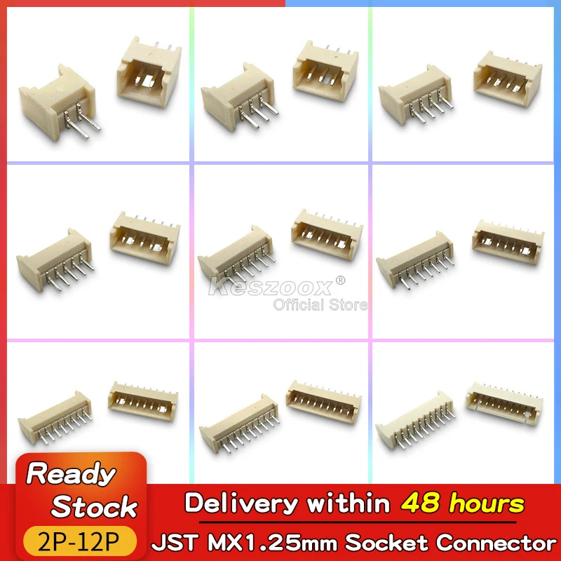 Tcenofoxy-Molex-Connector-1-25mm-Pitch-Vertical-53047-02-03-04-05-06-08 ...