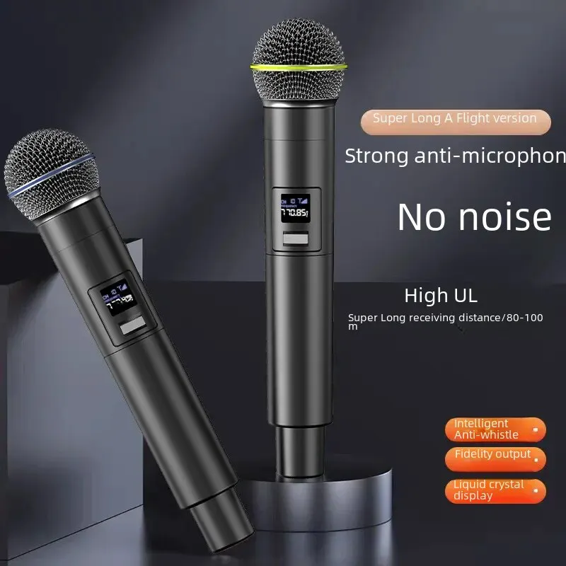 One-Drag-Two-U-shaped-Microphone-Wireless-Receiver-Adjustable-Stage ...