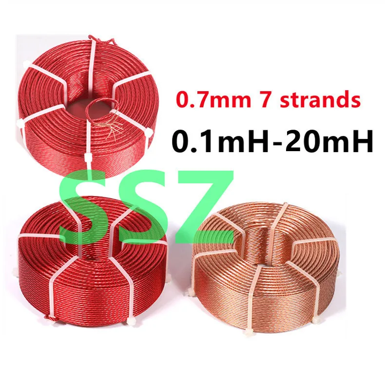 0.7mm 7-strand mH oxygen-free copper wire frequency divider inductance ...