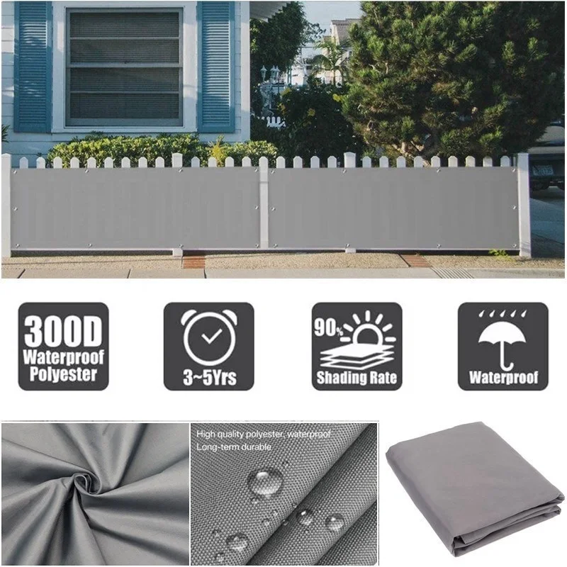 Customize Grey 100% Polyester Waterproof Balcony Privacy Screen Net ...