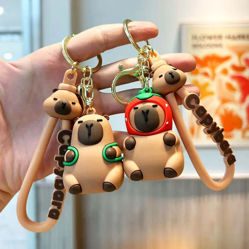 Creative-Cute-Capybara-Keychains-for-Car-Keys-Anime-Accessories-Key ...